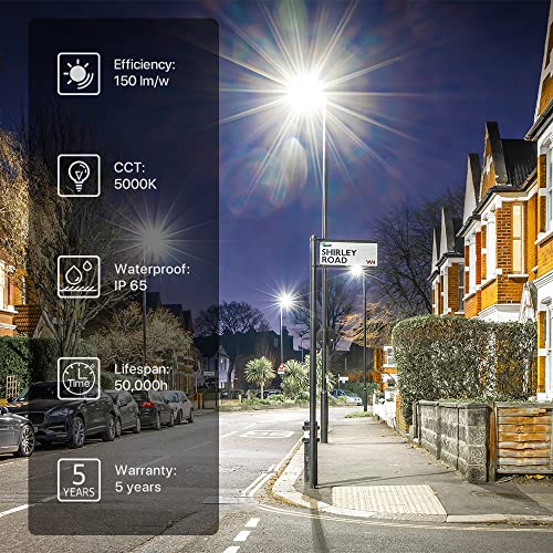 HYPERLITE LED Parking Lot Lights 150W UL Certified IP65 LED Pole Light with Dusk to Dawn Photocell - 5000K 25,500lm Equivalent to 600W HPS/HID- Adjustable Slip Fitter Mounting
