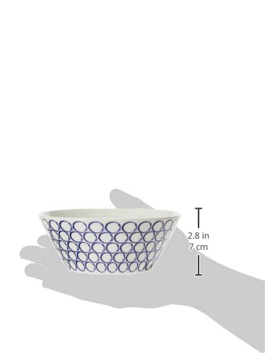 Royal Doulton Porcelain Pacific Mixed Patterns Bowls Set of 6, Blue/White, 5.9"