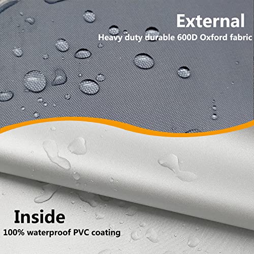 Dalema Waterproof Shelf Cover,Heavy Duty Dustproof Storage Shelving Unit Cover,Durable Steel Organizer Wire Rack Cover,Shelf Display Rack Protective Cover with Zipper.(Grey,48x18x72 inch)