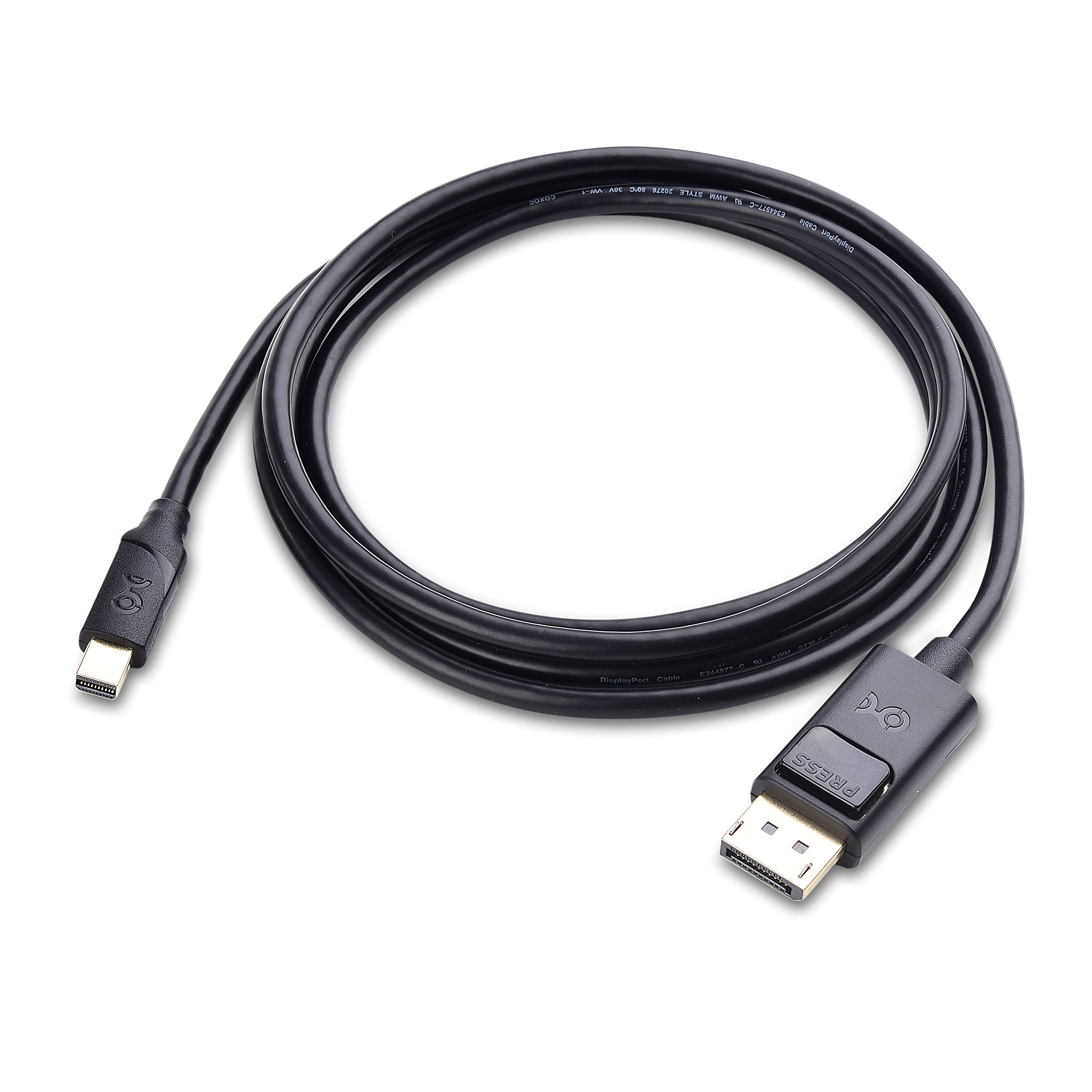 Cable Matters Mini DisplayPort to DisplayPort Cable (DisplayPort to Mini DisplayPort 1.4 Cable) with 8K 60Hz Video Resolution and HDR in Black 6 Feet - Thunderbolt and Thunderbolt 2 Port Compatible