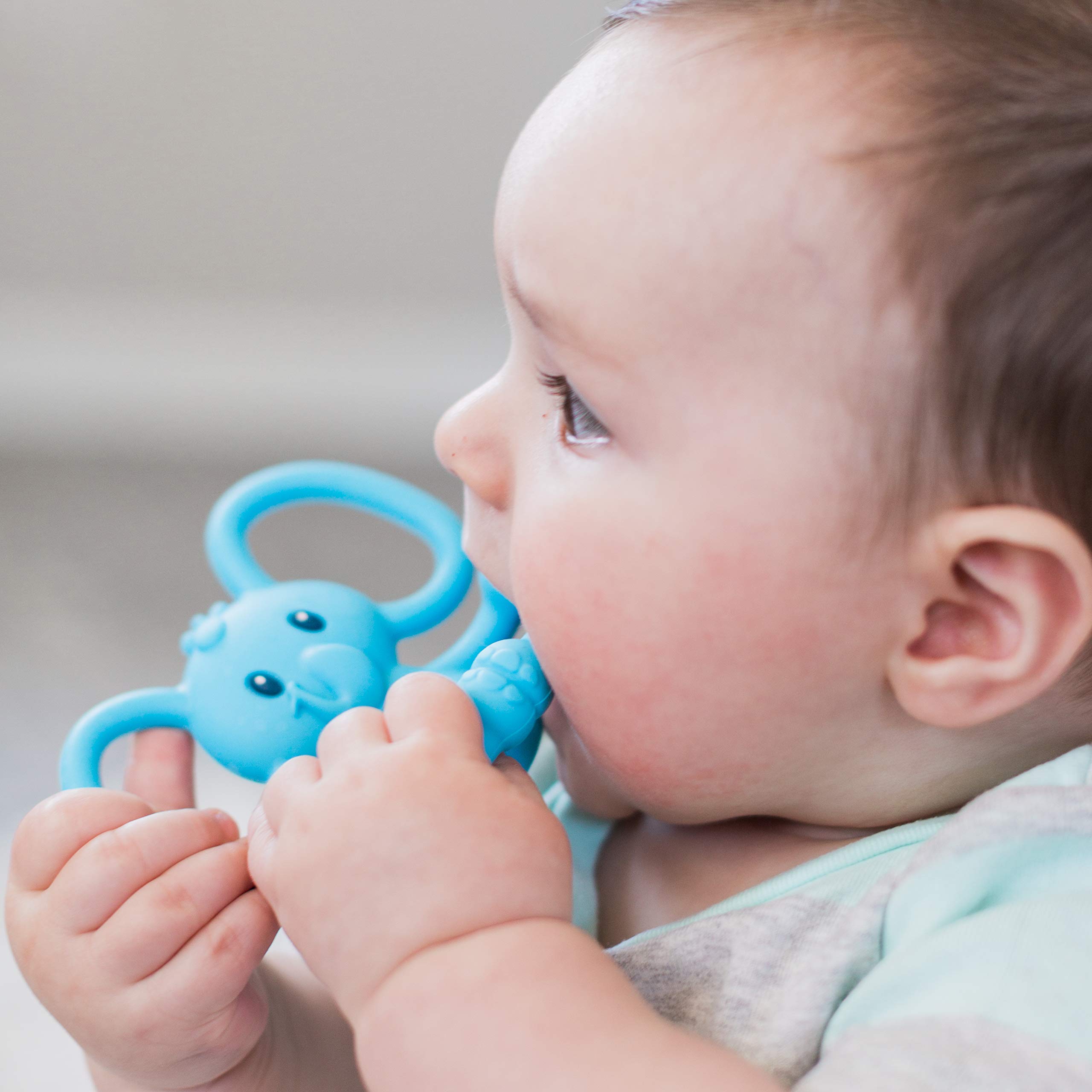Nuby Yogis All Silicone Soothing Teether, Monkey