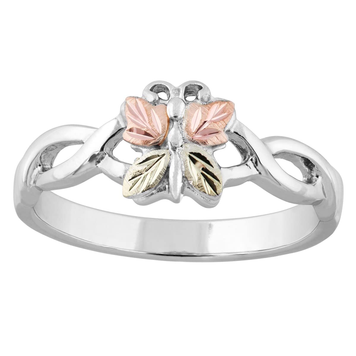 Black Hills Gold Butterfly Ring made of Sterling Silver