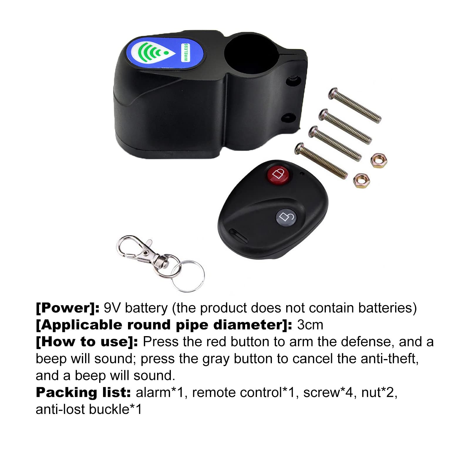 Bike -Theft Lock Alarm Sensors -Theft Lock Mountain Bike Alarm -Theft Lock for Riding