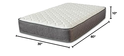 Greaton, 9-Inch Pocketed Coil Rolled Medium Plush Mattress for Adjustable Bed, Split Queen Set of 2 Halves (80x30 Each Half)