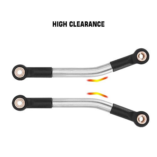 INJORA Stainless Steel High Clearance Chassis Links for FMS FCX24 1/24 RC Crawler Upgrade