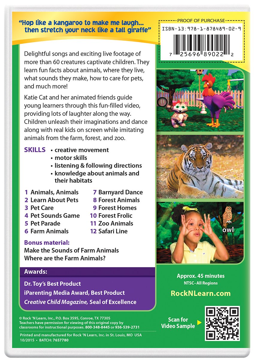 Preschool Active Learning 2 DVD Set - Alphabet Exercise and Dance with The Animals