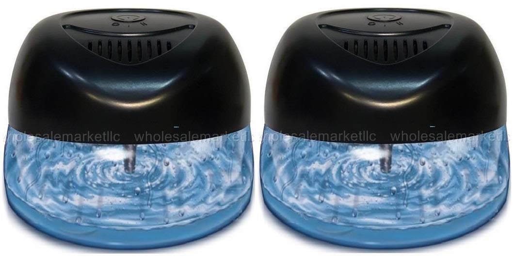 Bluonics Fresh Aire 2-Pack Water Air Purifier with a bottle of Lavender Fragrance, LED Changing Colors & White Noise. Use Scented Fragrance or Essential Oil Concentrate for Aroma Scents - Filterless