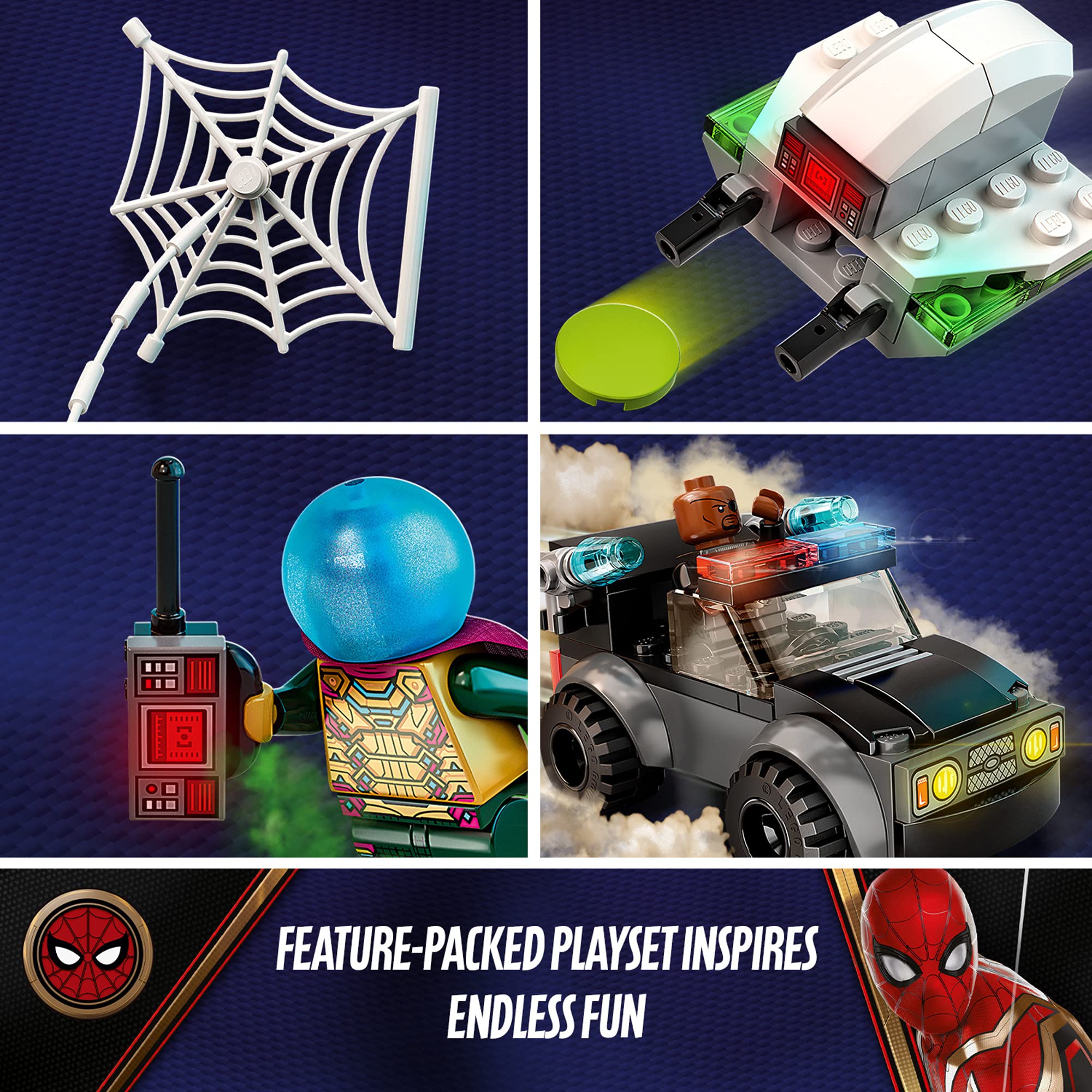 LEGO Marvel Spider-Man vs. Mysterio’s Drone Attack 76184 Building Kit (73 Pieces)