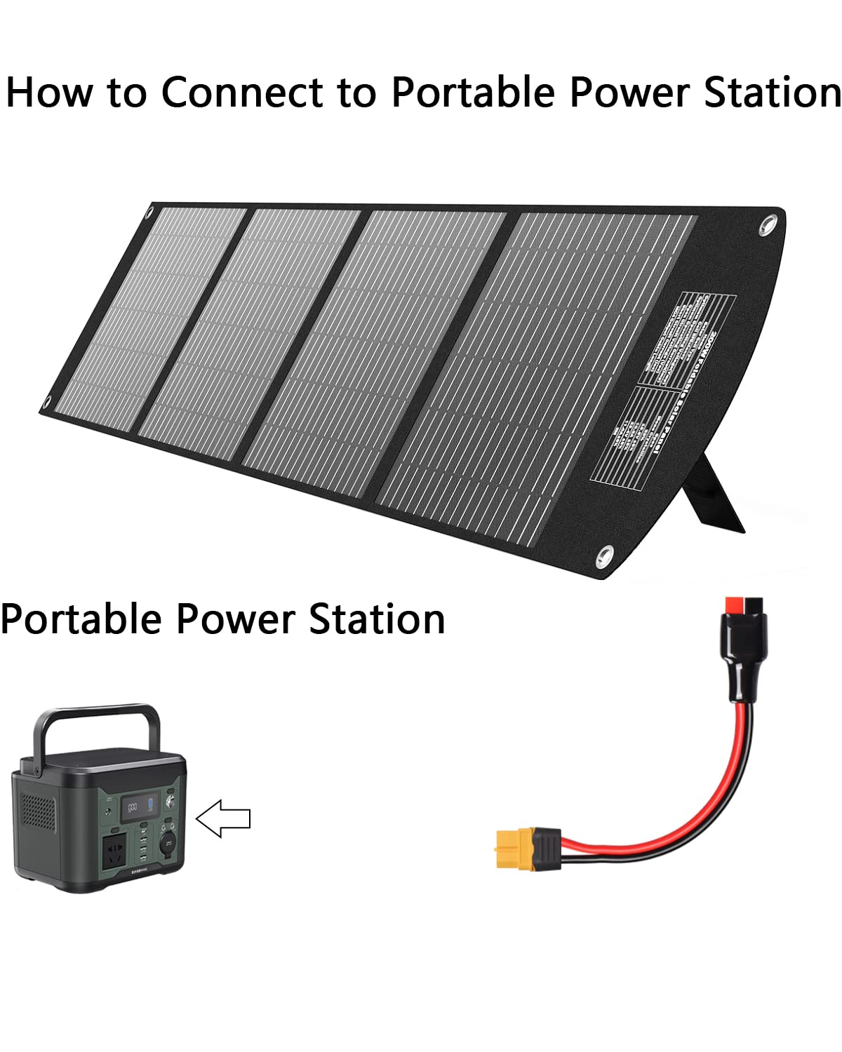 CERRXIAN 3.2FT 12AWG XT60 Female to Solar Panel Connector 30A Power Pole Port Extension Cable for Center Drive Motor, Solar Panel to Portable Generator(XT60-F)