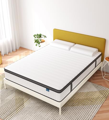 elitespace 10 Inch Memory Foam Hybrid Medium Firm Queen Mattress, Breathable Soft Pressure Relief