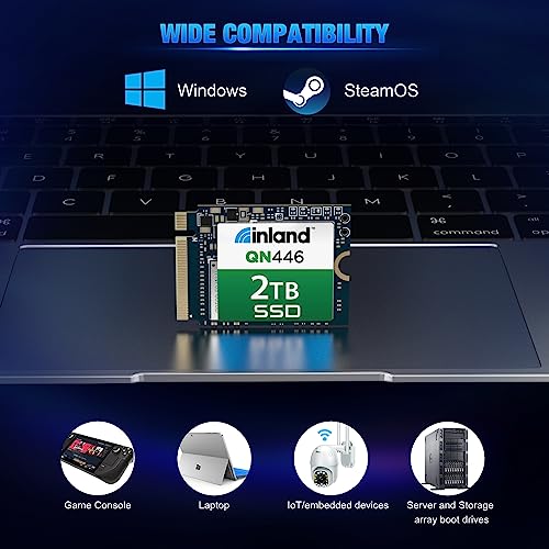 INLAND QN446 2TB M.2 2230 SSD PCIe Gen 4.0x4 NVMe Internal Solid State Drive Gaming Internal SSD, Compatible with Steam Deck, ROG Ally Mini PCs