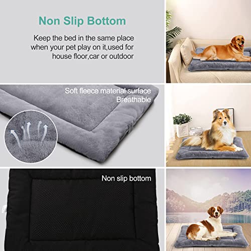 EASELAND Washable Dog Kennel Beds Super Plush Dog Pads for Dog Crates, Machine Wash & Dryer Friendly (Not for Chewer)