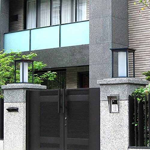 CZLZY Modern Simple Aluminum Square Column Light Solar LED Pillar Lamp Outdoor Post Light Fixtures Waterproof IP65 Courtyard Gate Fence Landscape Light Deck Bollard Light
