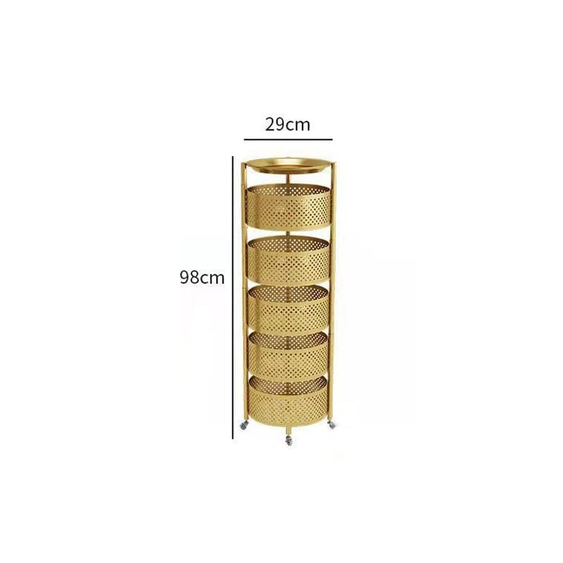 DANN Trolley Kitchen Storage Rack Trolley Rack for Vegetables and Fruits (Color : Black, Size : 98cm*29cm)