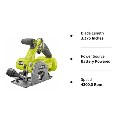 RYOBI 18-Volt Cordless 3-3/8 in. Multi-Material Plunge Saw (Tool Only) P555 (Bulk Packaged)