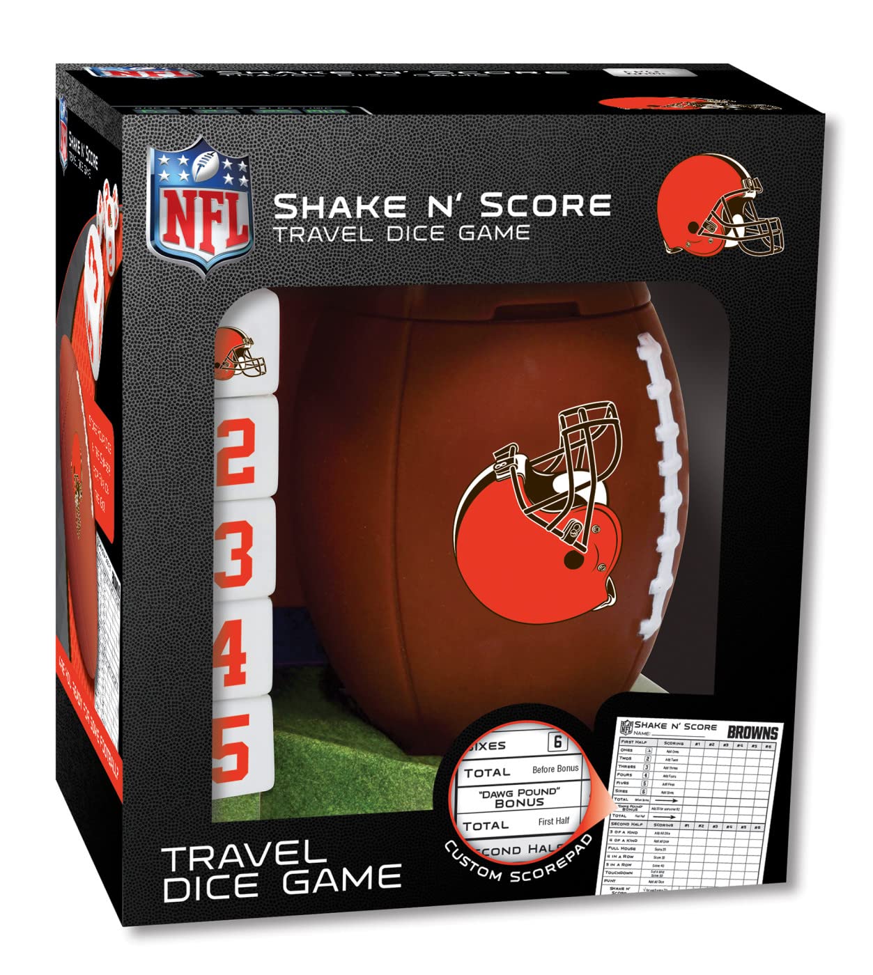 MasterPieces Game Day - NFL Cleveland Browns - Shake N' Score Dice Game