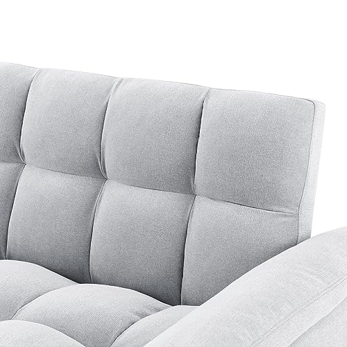ERYE 3 in 1 Convertible Sleeper Sofabed,Modern Linen Tufted Upholstered Loveseat Sofa&Couch with Pull Out Sleep Couch Bed and Padded Armrests for Home,Office,Apartment,RV Living Room