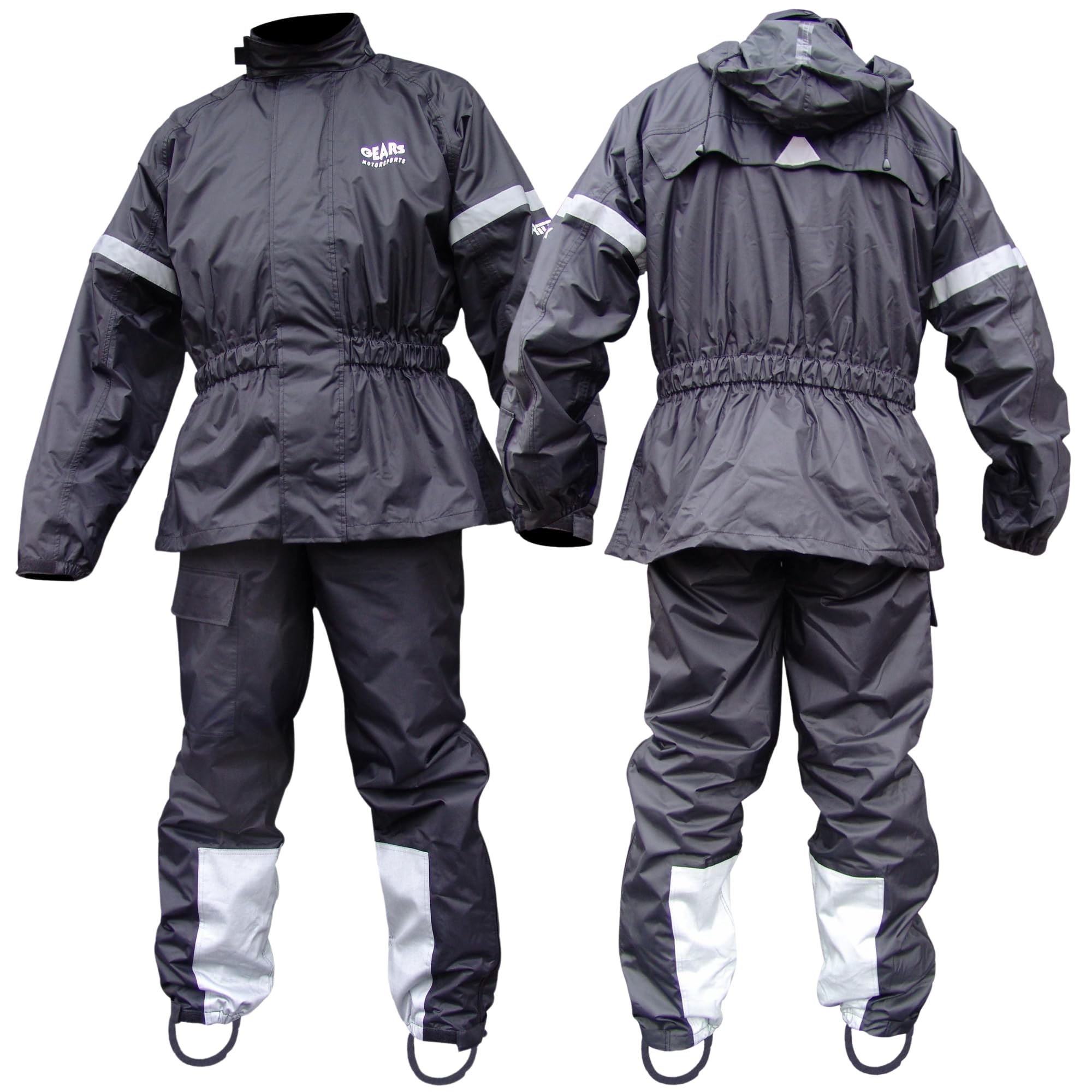 GEARS Dri-Tek Two Piece Rain Suit (4X-Large) - Full Body Waterproof Rain for Men & Women - Rain Coat for Motorcycle & ATV Riders - Weatherproof Outdoor Rain Suits for Hiking, Fishing, Work, Sport