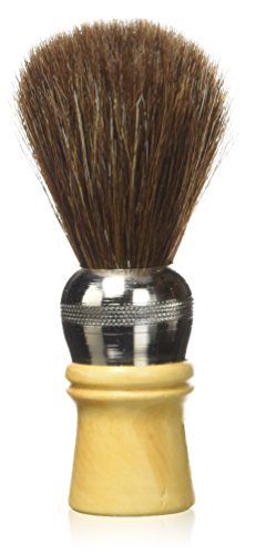 Vie-Long 04312 Professional Horse Hair Shaving Brush, Metal/Wooden Handle