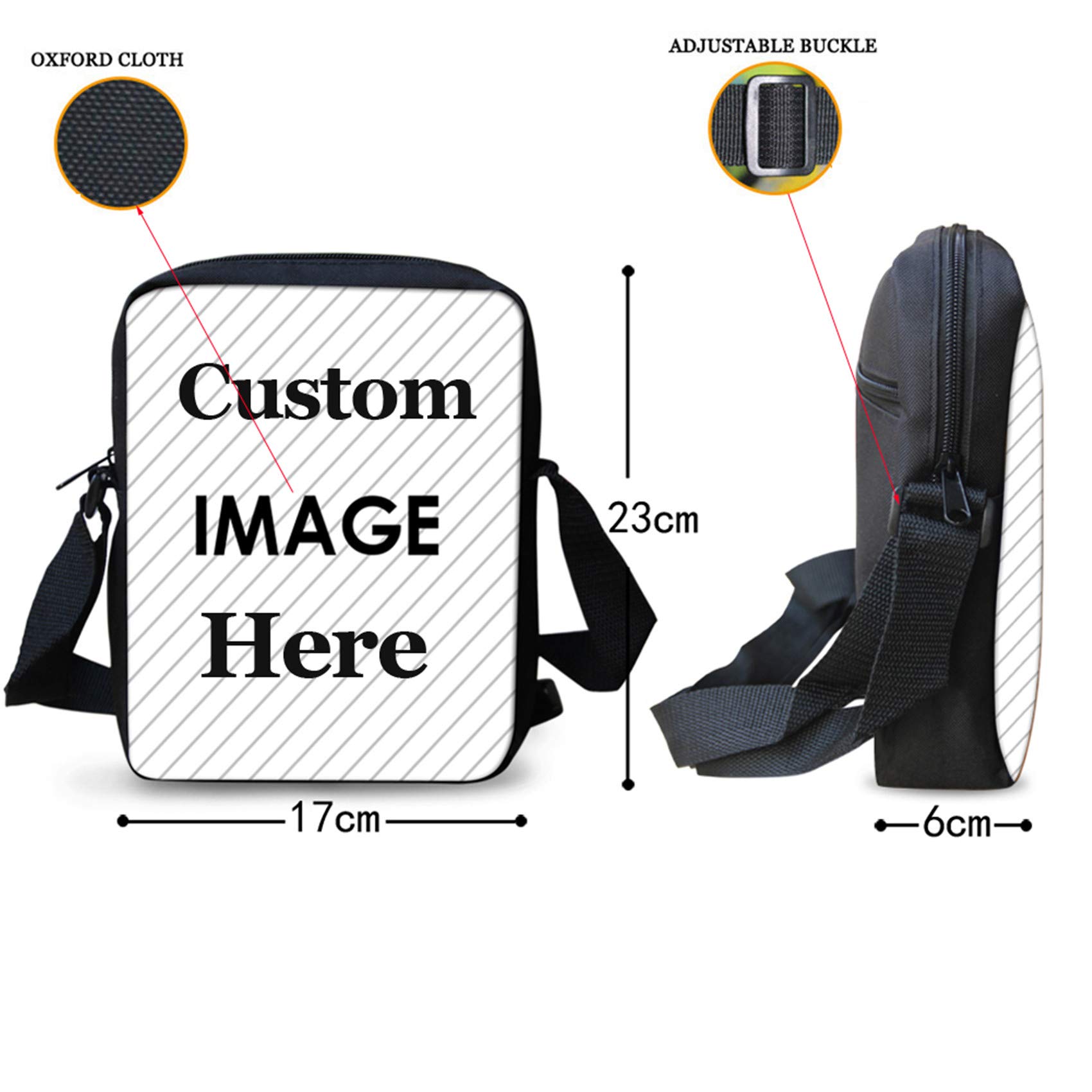 HUGS IDEA Custom Small Crossbody Mini Handbag Shoulder Bags Coin Cell Phone Pouch Purse Wallet Gift