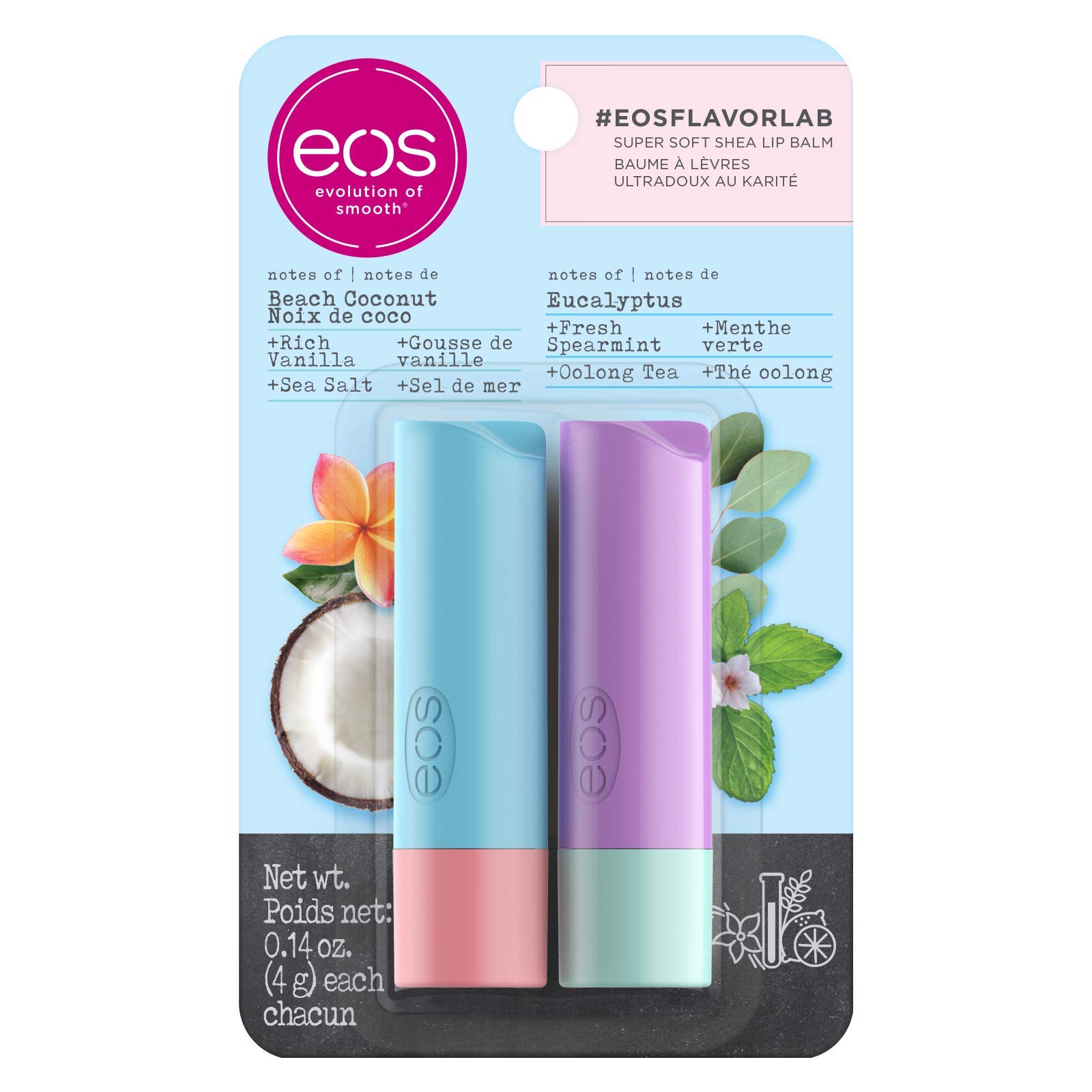 Beach Coconut & Eucalyptus 2-Pack Lip Balm