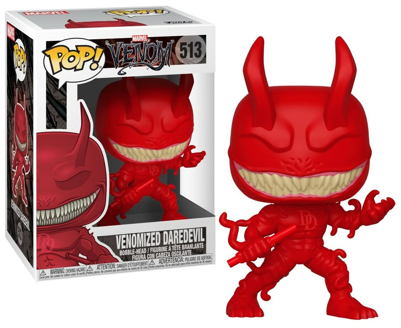 POP Marvel: Venom - Venomized Daredevil Funko Pop Vinyl Figure (Bundled with Compatible Pop Box Protector Case), Multicolored, 3.75 inches
