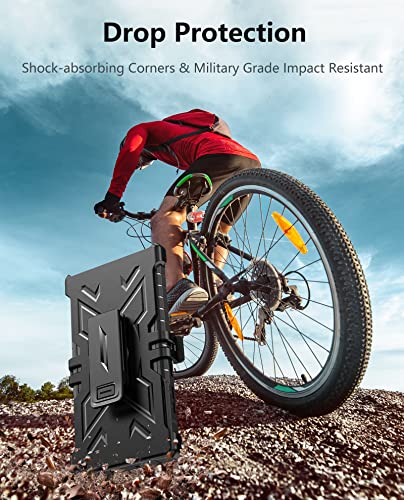 FNTCASE for Samsung Galaxy S22 Ultra Case: Built-in Screen Protector & Kickstand & Belt-Clip Holster, Extra Front Frame Full-Body Dual Layer Rugged Heavy Duty Shockproof Protective Phone Cover-Black