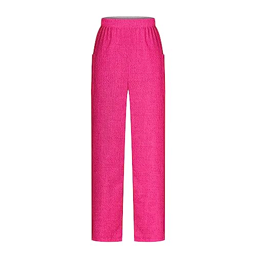 Ganfancp Wide Leg Trouser Pants for Women Ombre Tie Dye Elastic Waist Palazzo Pants Plus Size Straight Long Pant with Pockets