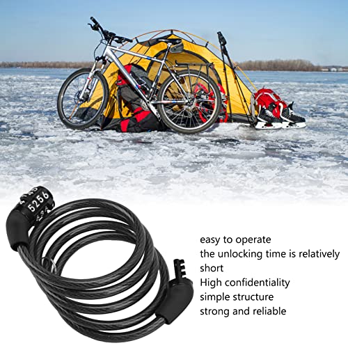 Bike Lock Cable, Steel Cable Durable Accessories High Security Performance for Mountain Bikes