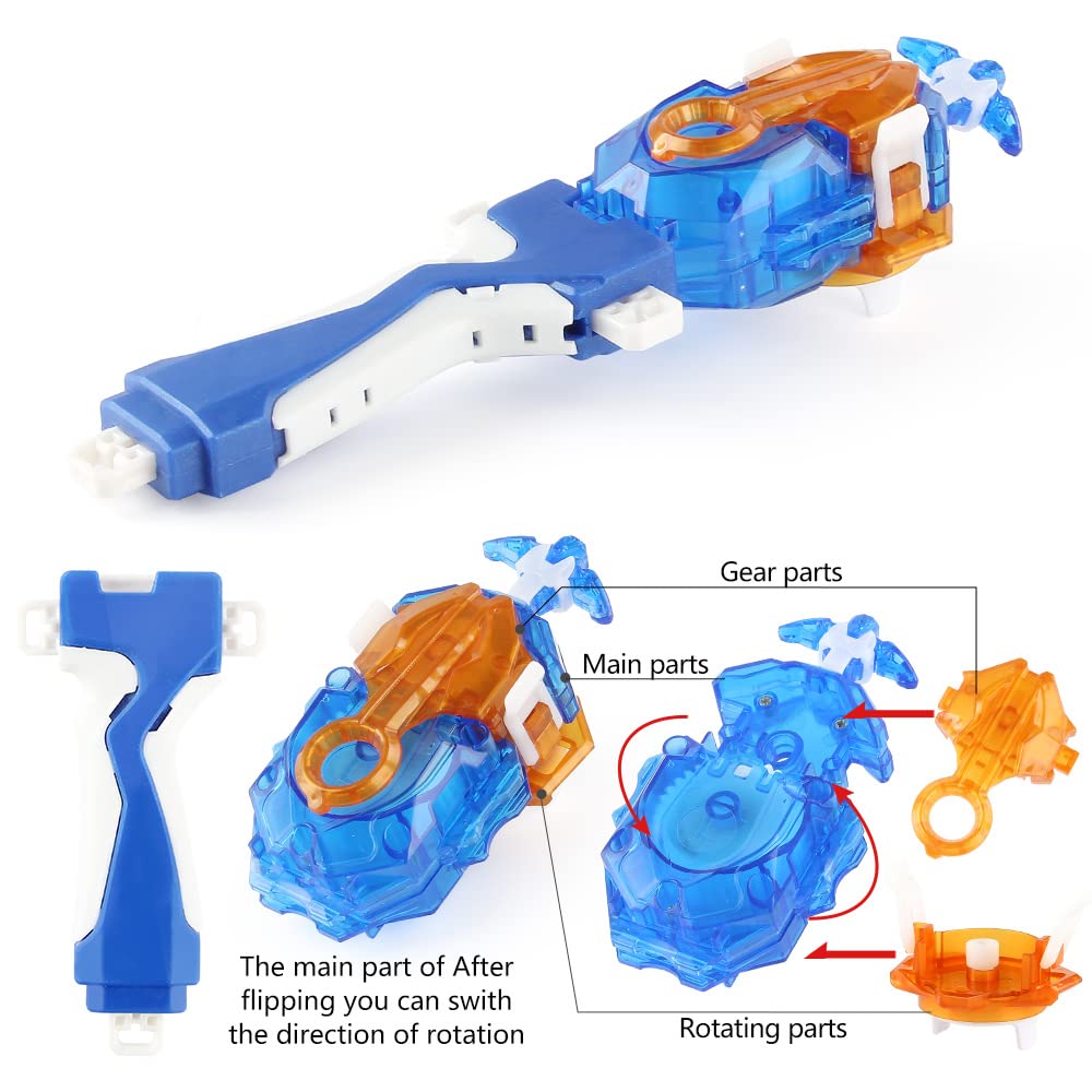 Ruolan Battling Top Metal Fusion Evolution Master Burst Gyro Toys Spinning Tops Set, Combat High Performance Game with 2 Launchers Gift for Children Boys Kids (12PCS)