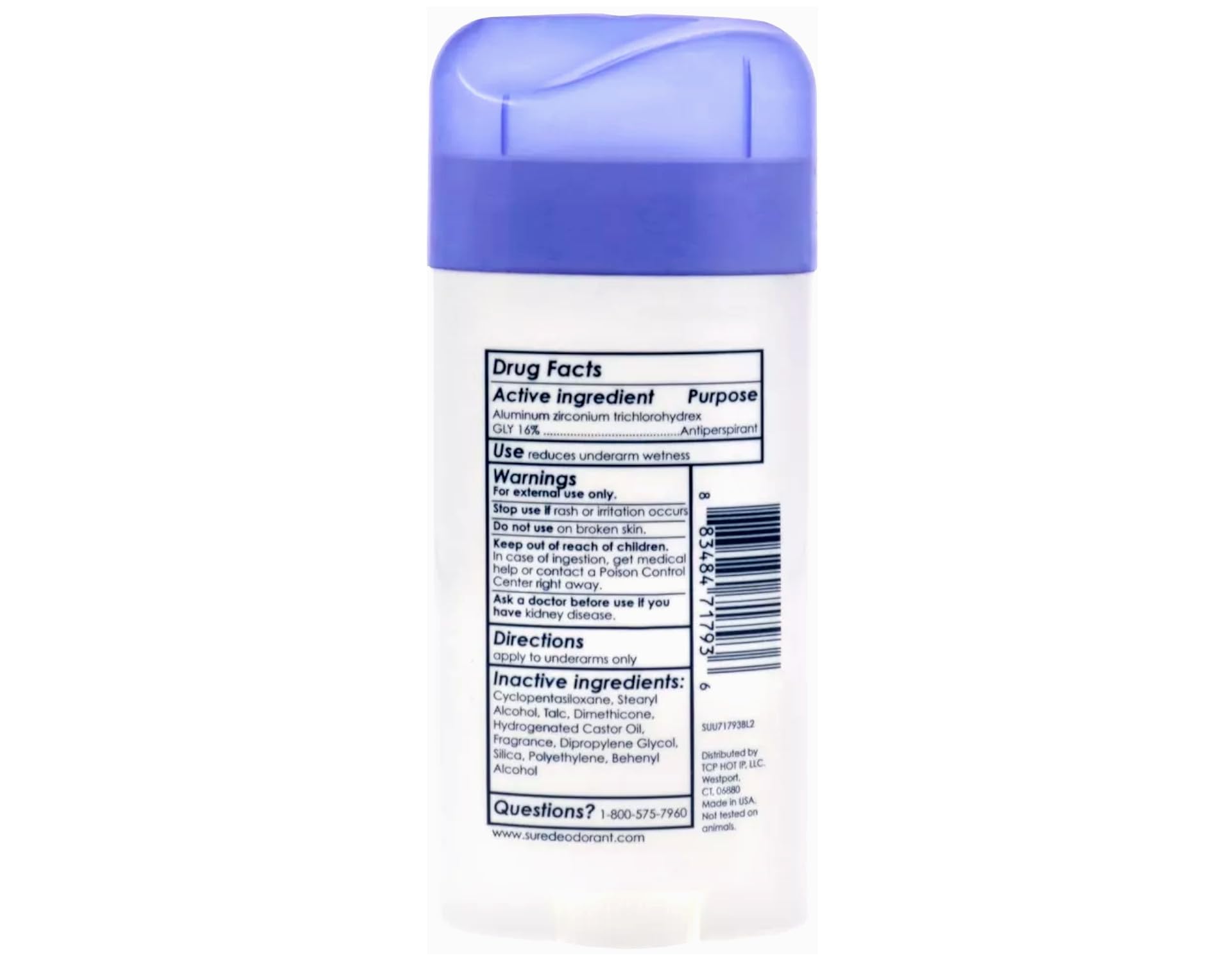 Sure Anti-Perspirant Deodorant Invisible Solid Regular Scent 2.60 oz