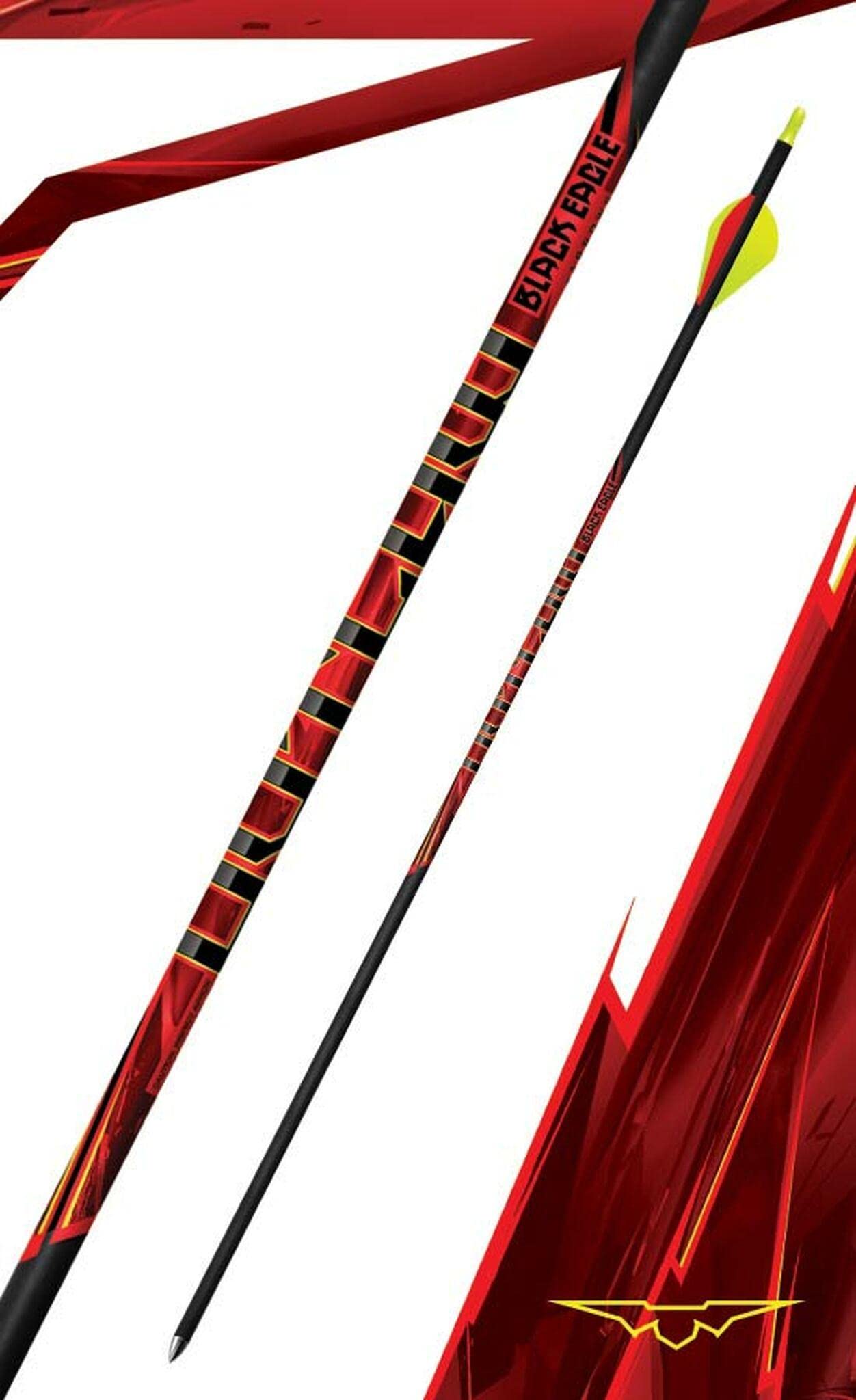 Black Eagle Outlaw 300 Spine Fletched Arrows, (.005, 6-Pack)