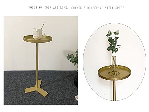 SLNFXC Mini Shelf Living Room Bedside Sofa Side Table Simple Round Tea Table (Color : D)