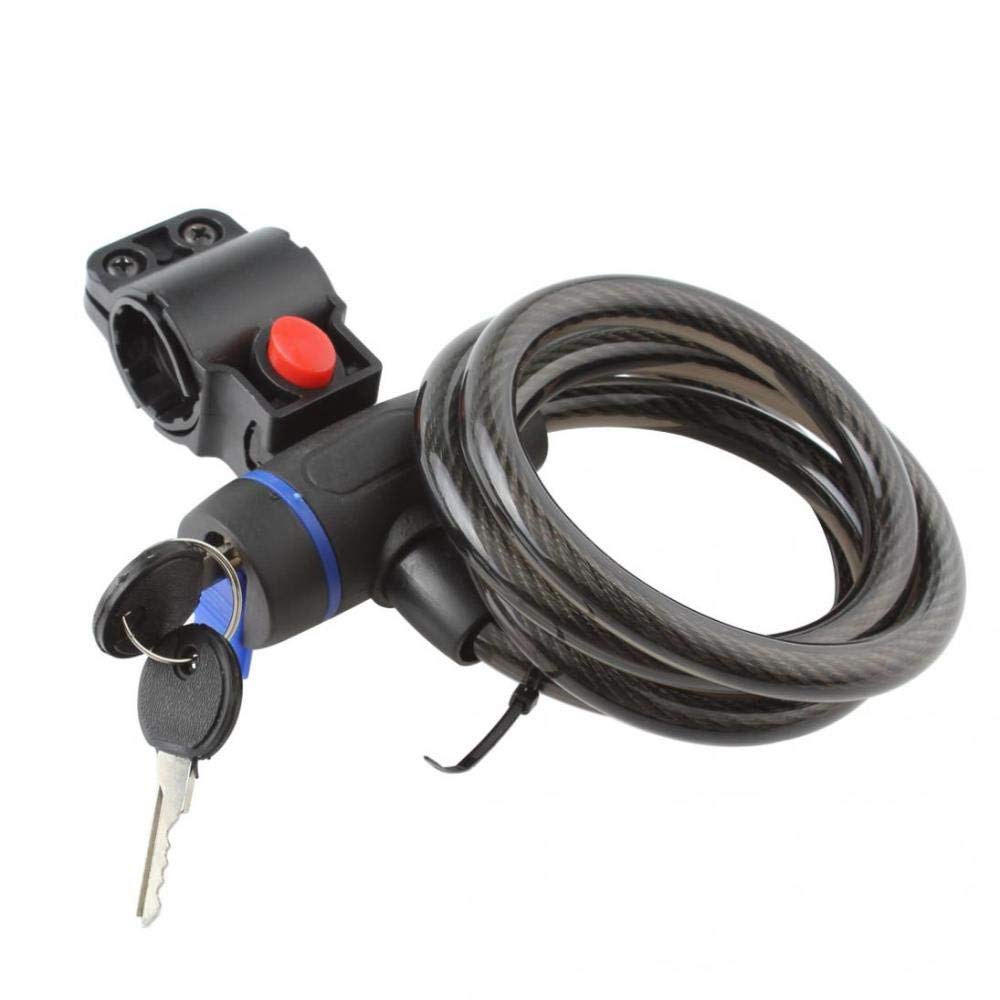 Bicycle Lock Steel PVC Bike Cycle Heavy Duty Coil Combination Security Lock Steel Spiral Cable Bicycle Lock
