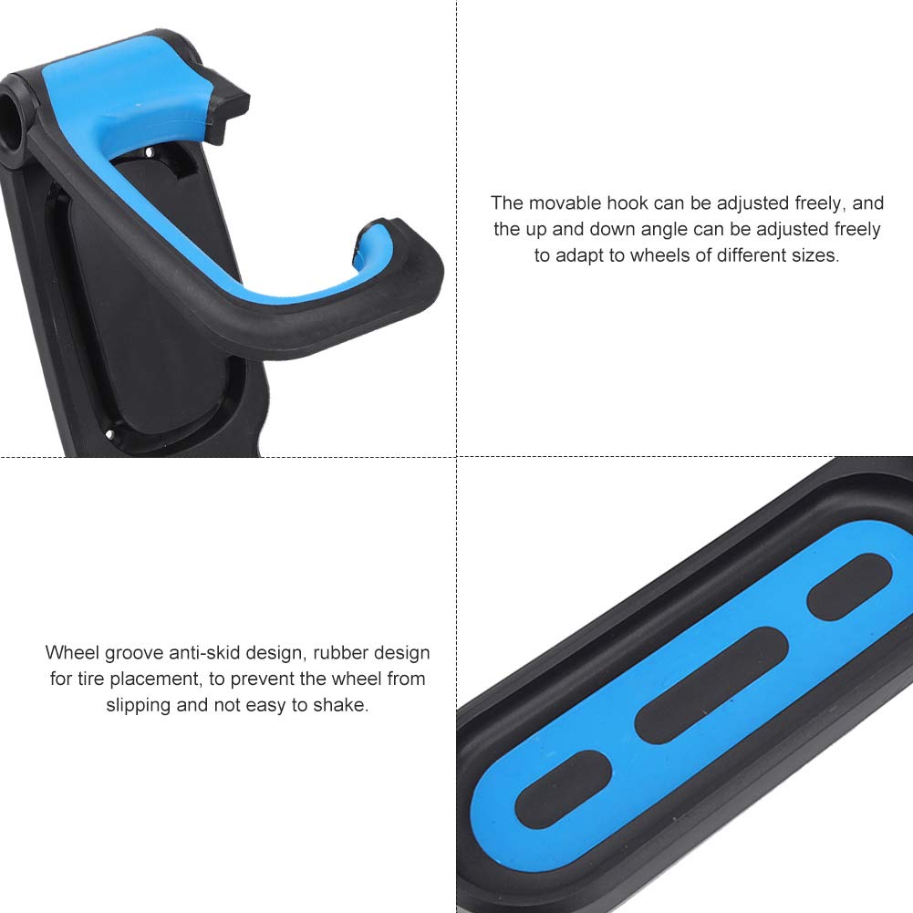 Beaswhca Non-Slip Durable Bike Wall Hook Mounted Storage Rack Hanger Parking Buckle Accessory for Mountain Road Bike