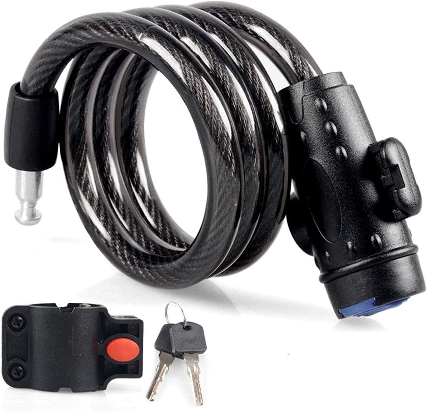 Bicycle Locks Heavy Duty Anti Theft Bike Lock High Security Level Bicycle Lock Bike Chain Lock Anti-Theft Bicycle Chain Lock with Key for E-Bike Mountain Bike Outdoor Ski Gate Accessories