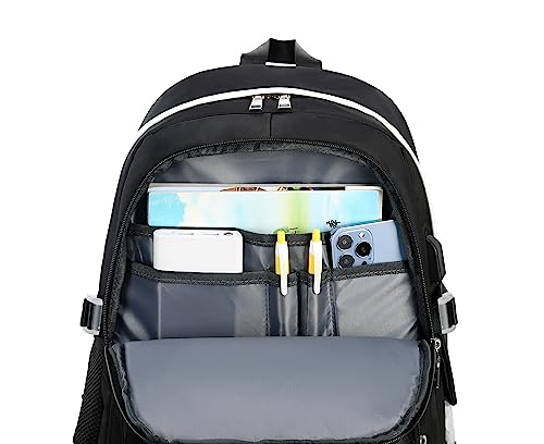 Jaygulf Waterproof Women Laptop Backpack Set Casual Girls Daypack Set Black
