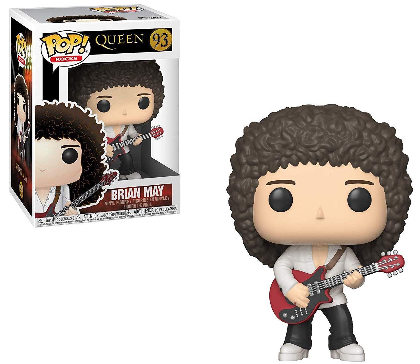 POP Queen - Brian May Funko Pop! Vinyl Figure (Bundled with Compatible Pop Box Protector Case) Multicolored 3.75 inches