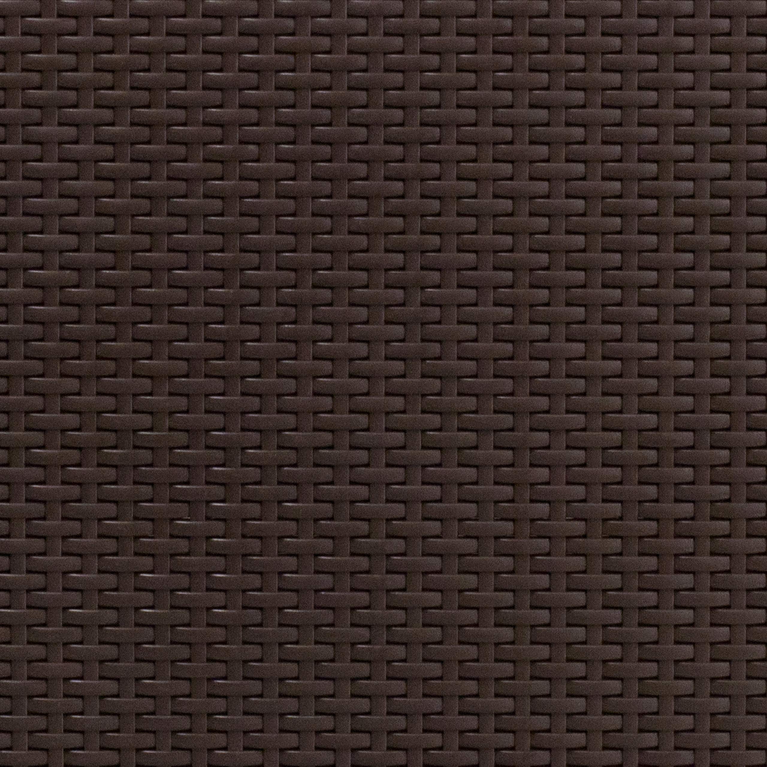 Flash Furniture Seneca Chocolate Brown Faux Rattan Loveseat with All-Weather Beige Cushions