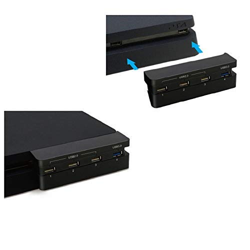 OSTENT Extend 4 USB Hub 2.0 & 3.0 Adapter for Sony PS4 Slim Console Video Games