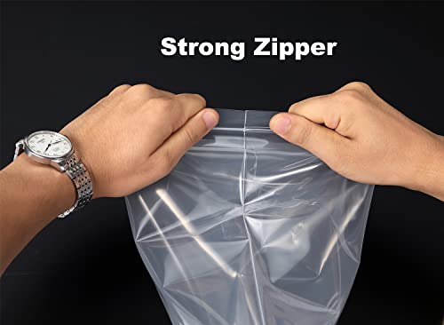 Foopama 200PCS 1" x 1" 4Mil Small Clear Zip Bags, Reclosable Mini Zip Plastic Baggies Heavy Duty Lock Poly Bag For Jewelry Pill Beads Coin Thick Zipper