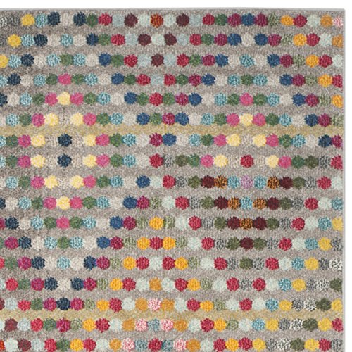 SAFAVIEH Monaco Collection Area Rug - 5'1" x 7'7", Multi & Beige, Boho Diamond Design, Non-Shedding & Easy Care, Ideal for High Traffic Areas in Living Room, Bedroom (MNC204F)