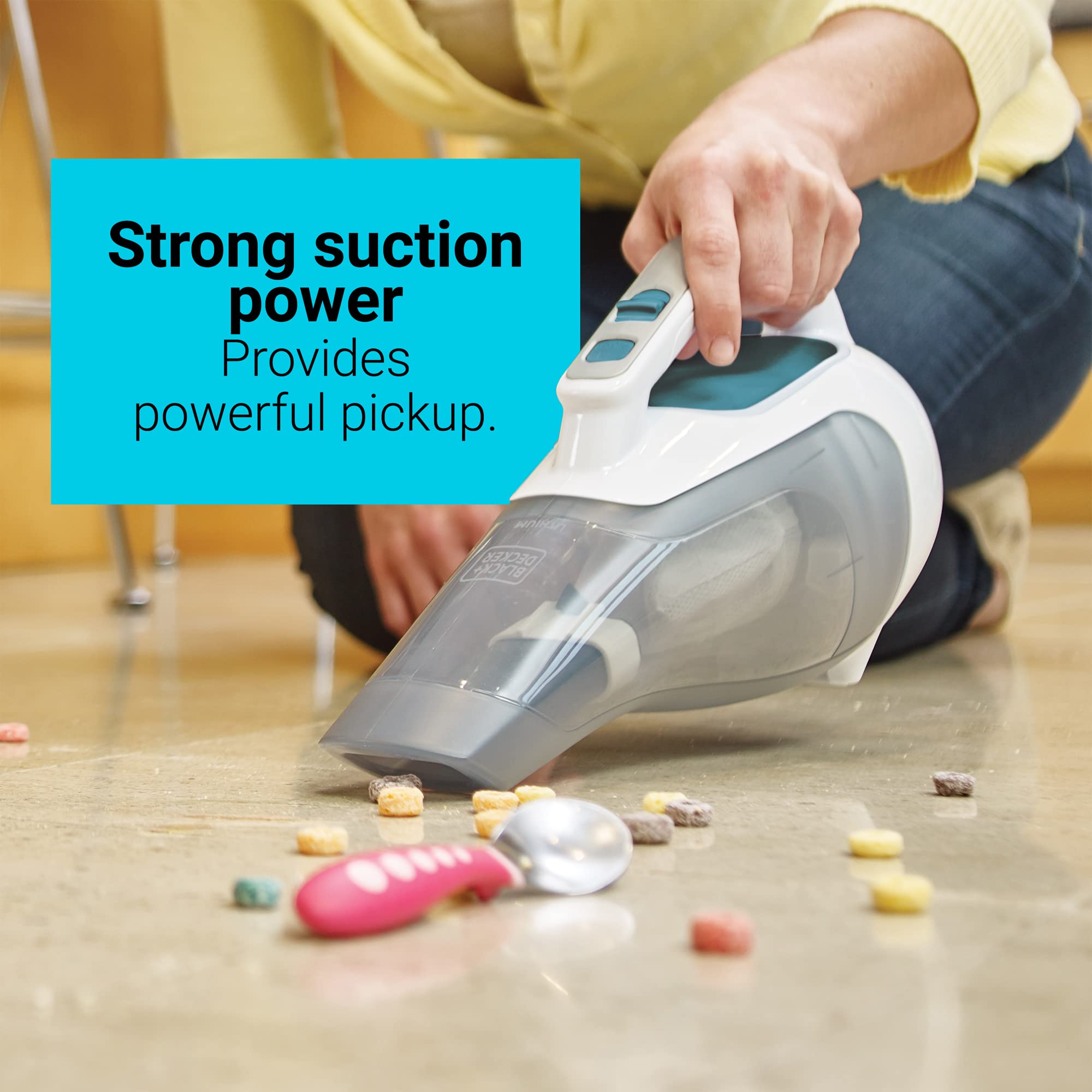 BLACK+DECKER HHVI315JO42 Dustbuster Cordless Lithium Hand Vacuum, Flexi Blue (Renewed)