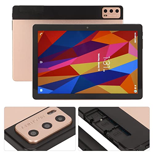 BUUA 10.1in Tablet, Portable Tablet 100 to 240V 8GB RAM 256GB ROM for Playing Games (US Plug)