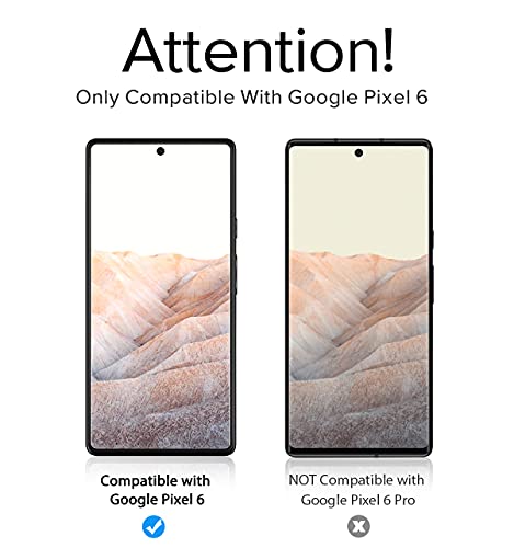 ivoler [4+2 Pack Screen Protector for Google Pixel 6 [4 Pack] with Camera Lens Protector Tempered Glass [2 Pack] [Fingerprint Unlock Compatible] with Alignment Frame Easy Installation HD Clear Film