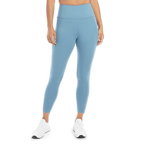 Danskin Women's High Rise Bonded Legging, Strom Blue, Small