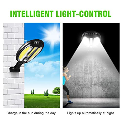 sysyrqcer LED Solar Street Light Outdoor Integrated high Brightness Garden Light Home Lighting Human Body Induction Light 2pcs (Size : 138COB)