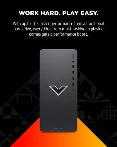 HP Victus 15L Gaming Desktop, NVIDIA GeForce RTX 1660 SUPER Graphics, Intel Core i3-12100F 8GB RAM 256GB SSD Windows 11 Home (TG02-0032, 2022)(Renewed)