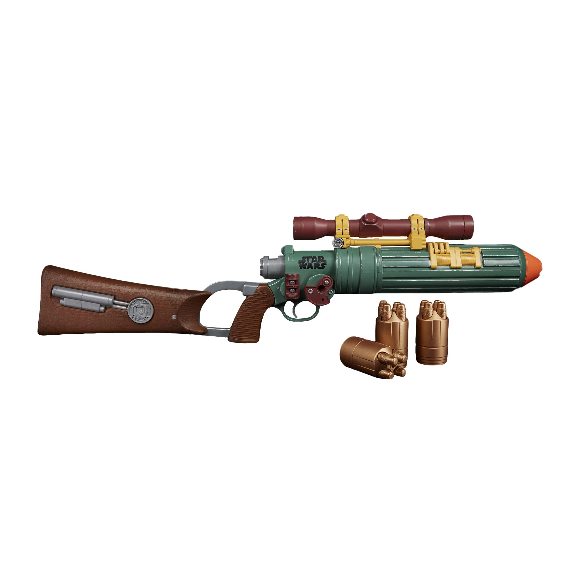Nerf LMTD Star Wars Boba Fett's EE-3 Blaster, The Book of Boba Fett, Illuminated Scope, 3 Drums, 12 Elite Darts, Blaster Sounds