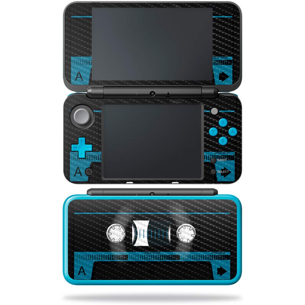 MightySkins Carbon Fiber Skin for Nintendo New 2DS XL - Squad | Protective, Durable Textured Carbon Fiber Finish | Easy to Apply, Remove, and Change Styles | Made in The USA (CF-NI2DSXL-Cassette Tape)